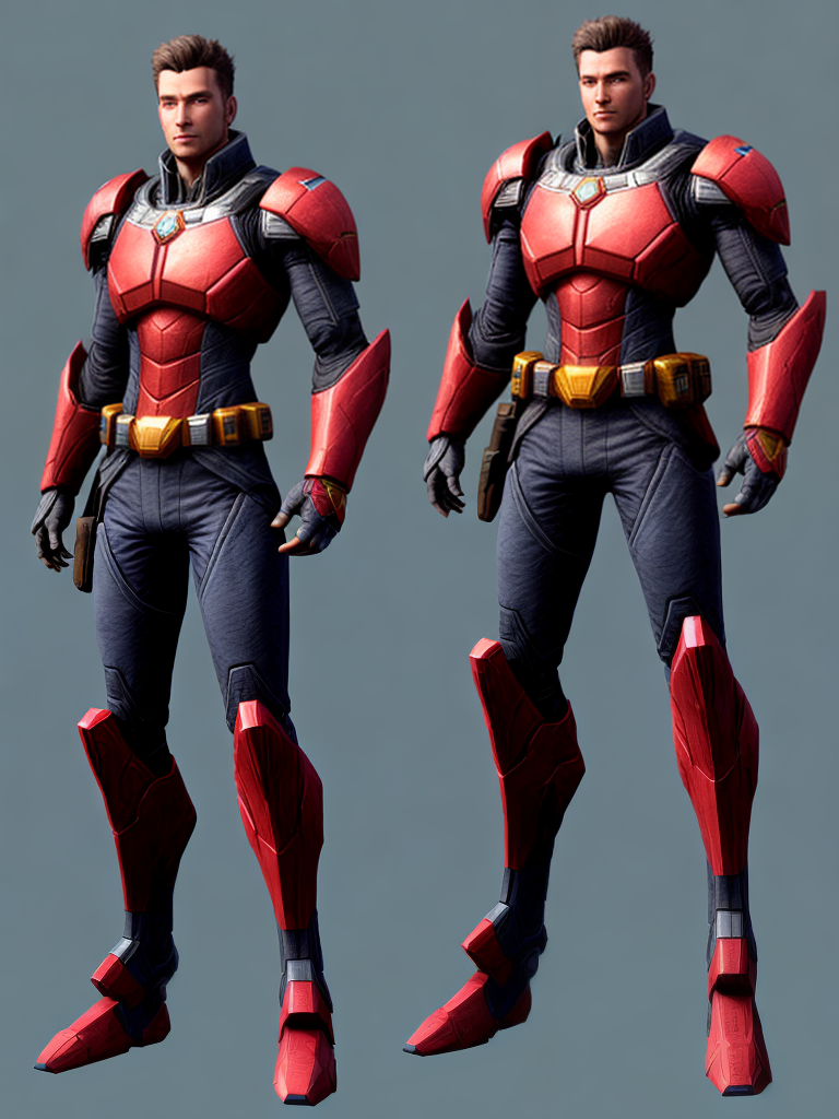 random male character for a strategy scifi rpg game