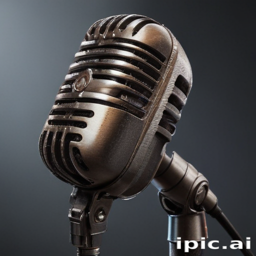 Classic Vintage Microphone Captured in Stunning Detail Against Dark ...