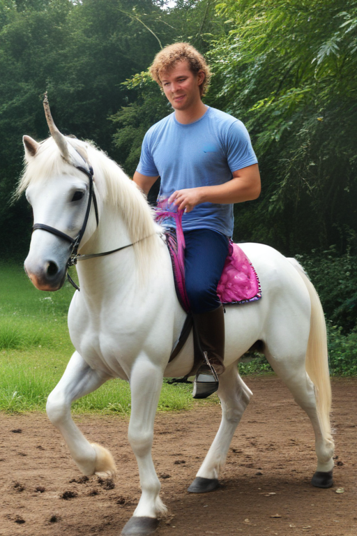 Cole Ragans riding a unicorn