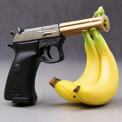 gun made of bananas