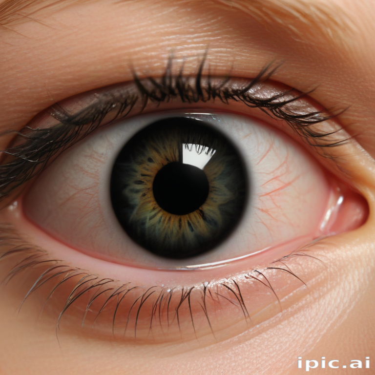 A Close-Up View of a Realistic Human Eye with Intricate Details.