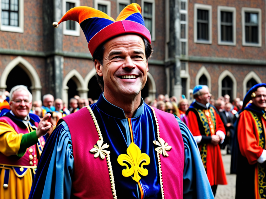Mark Rutte as a jester