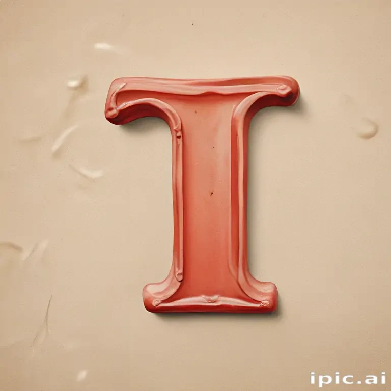 Creative Representation of the Letter 'I' in a Unique Artistic Style