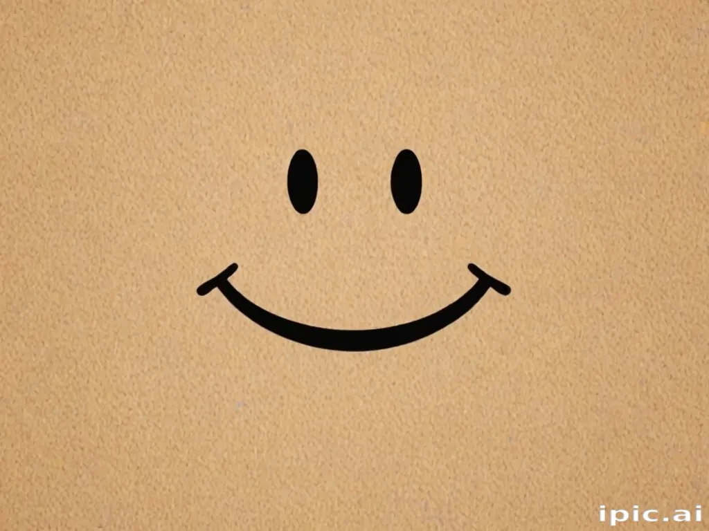 A Simple Yet Cheerful Smiley Face on a Textured Background
