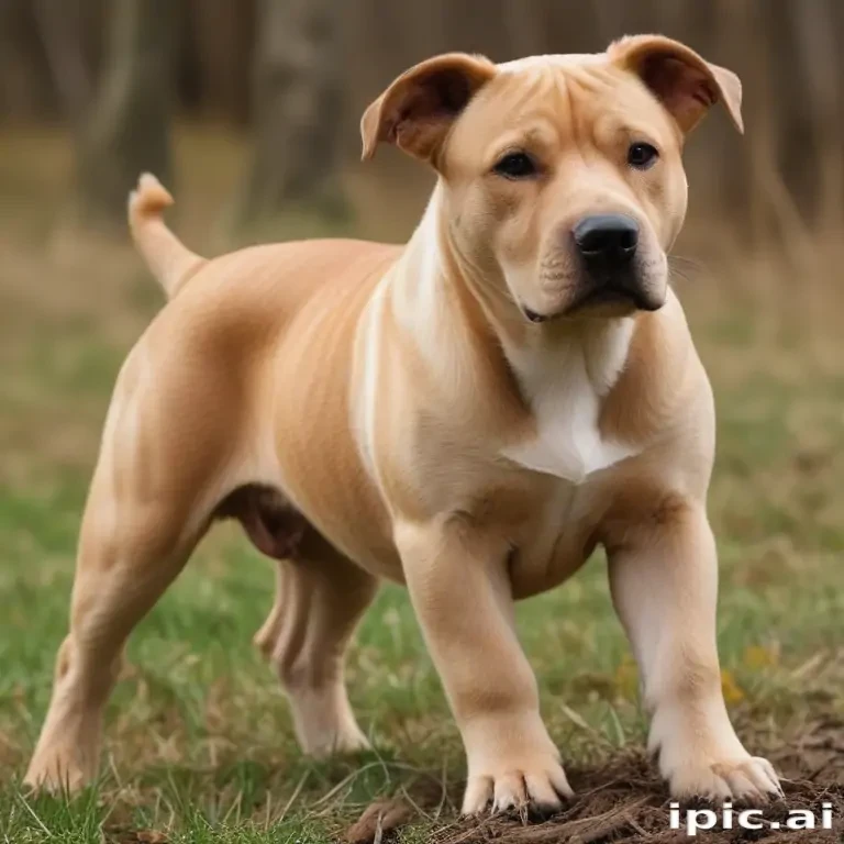 A Playful Young Dog Standing Confidently in a Green Field.