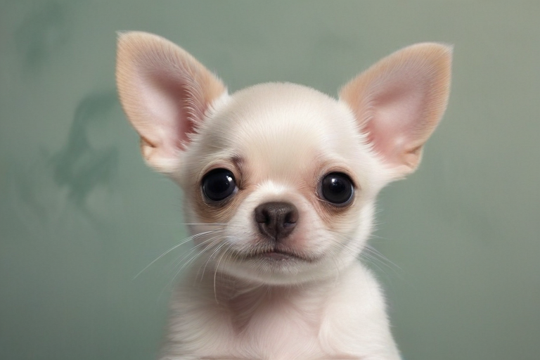 A Cute and Adorable Chihuahua Puppy with Big Eyes and Ears