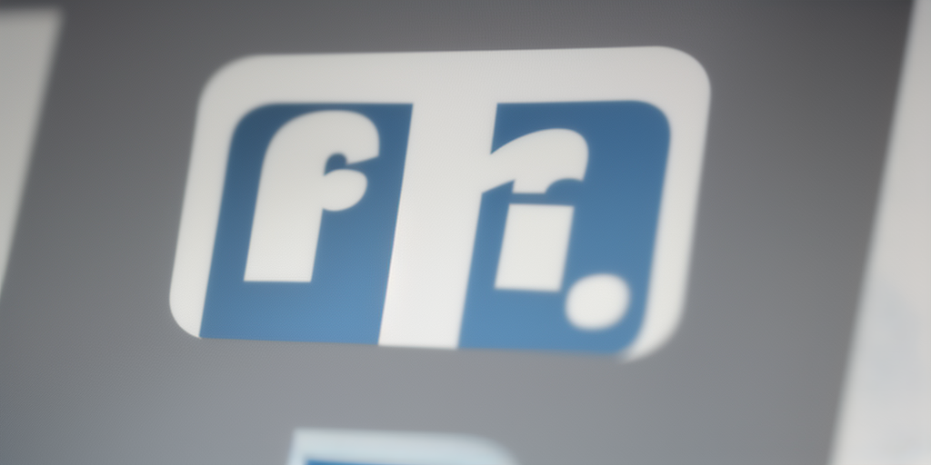 Close-Up View of a Blurred Social Media Logo on a Screen