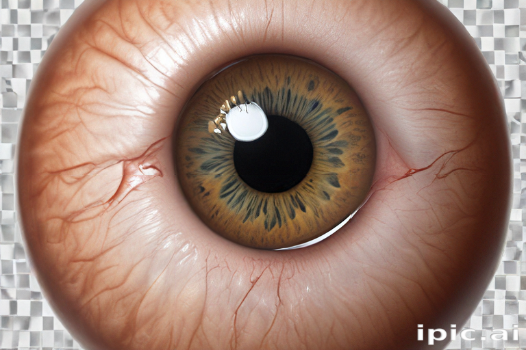 Close-Up of a Detailed Human Eye with Intricate Color Patterns and Textures