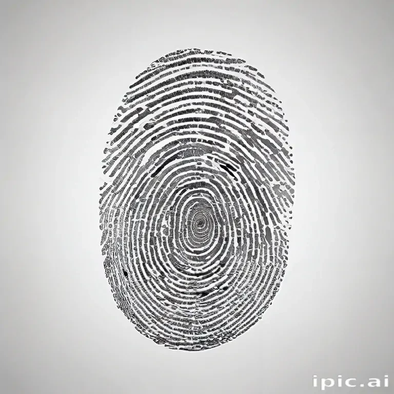 Intricate Patterns of a Fingerprint Showcasing Unique Identity and Security