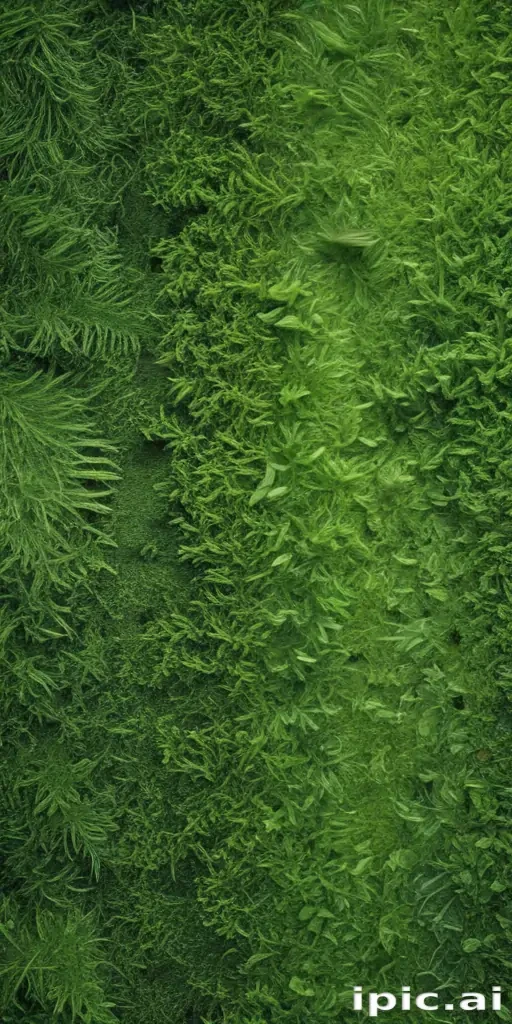 Lush Greenery Displaying a Vibrant Mix of Textures and Shades of Green.