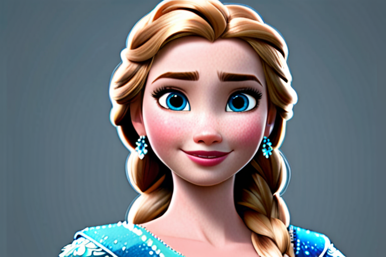 Elsa call Anna from WhatsApp in call video smile 3D Disney
