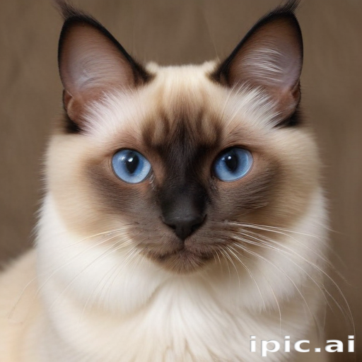 A Beautiful Siamese Cat with Striking Blue Eyes and Soft Fur.