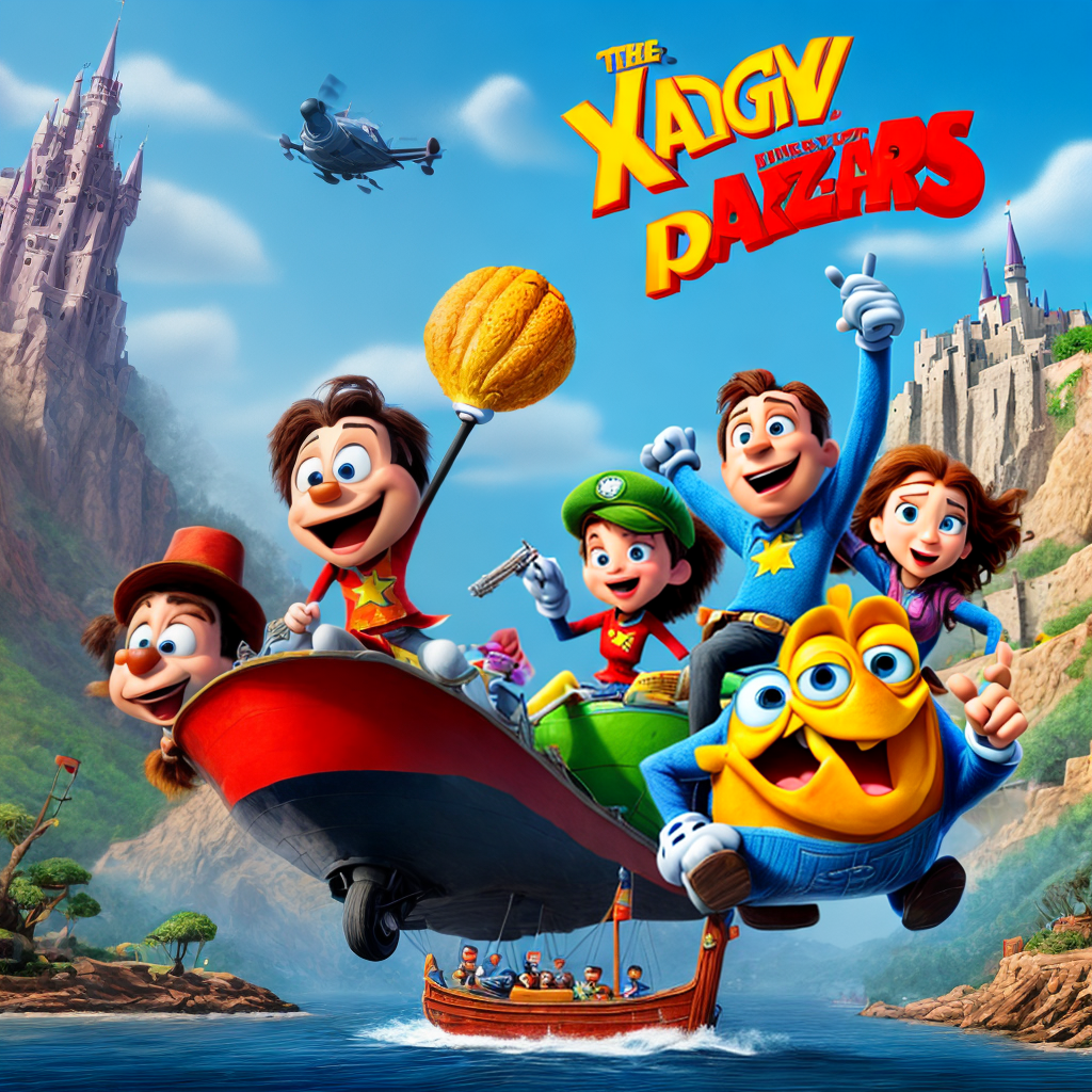 disney x pixar themed movie poster, title "Magyarország", background is ...