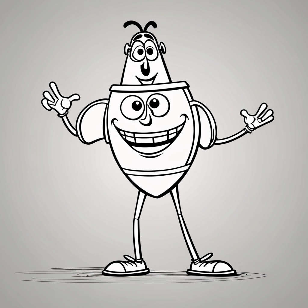 simple line drawing of cartoon Pixar style happy, funny, excited zebus ...