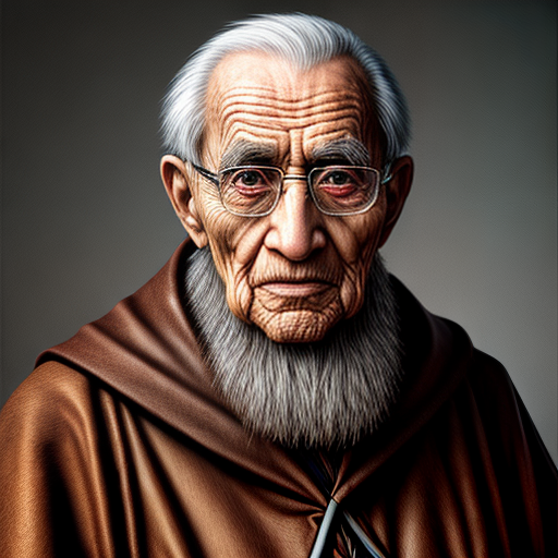 ultra realistic portrait of a wise kind old man