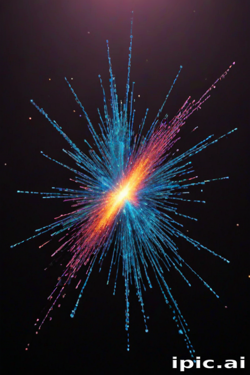 Vibrant Explosion of Colorful Energy Representing Cosmic Forces in Space