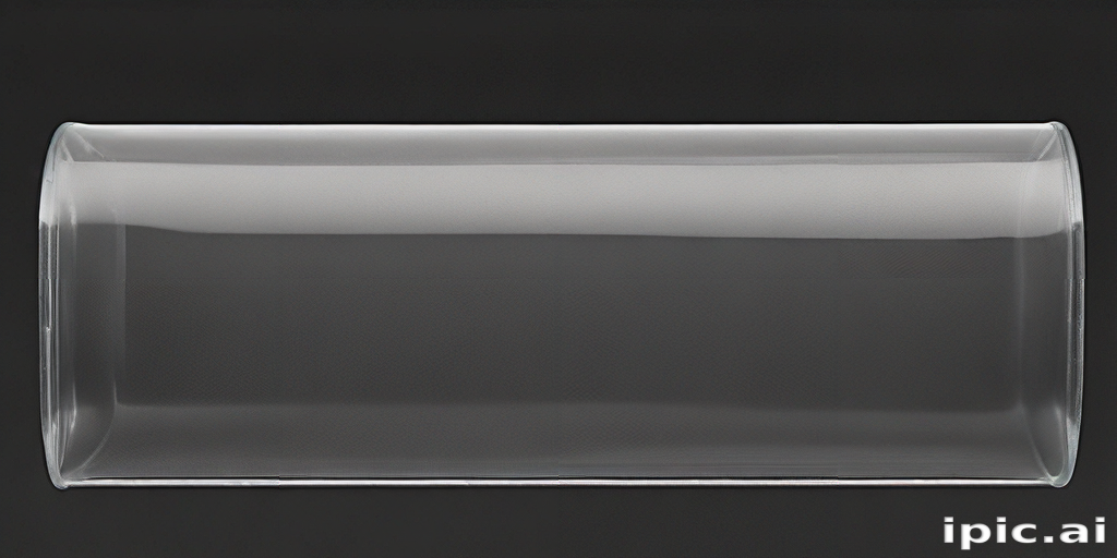 Transparent Cylinder Container Sitting on a Dark Background Displaying ...