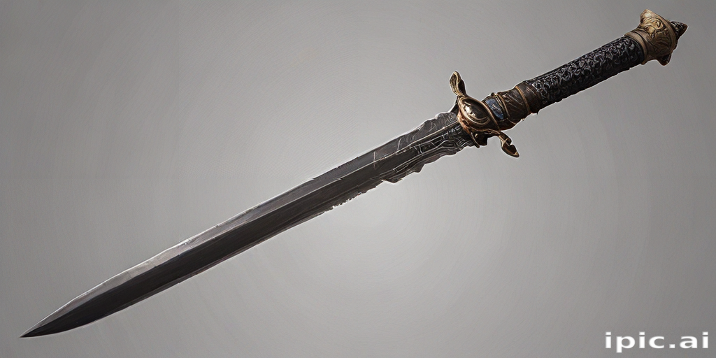 Ornate Sword with Intricate Design and Decorative Handle for Collectors