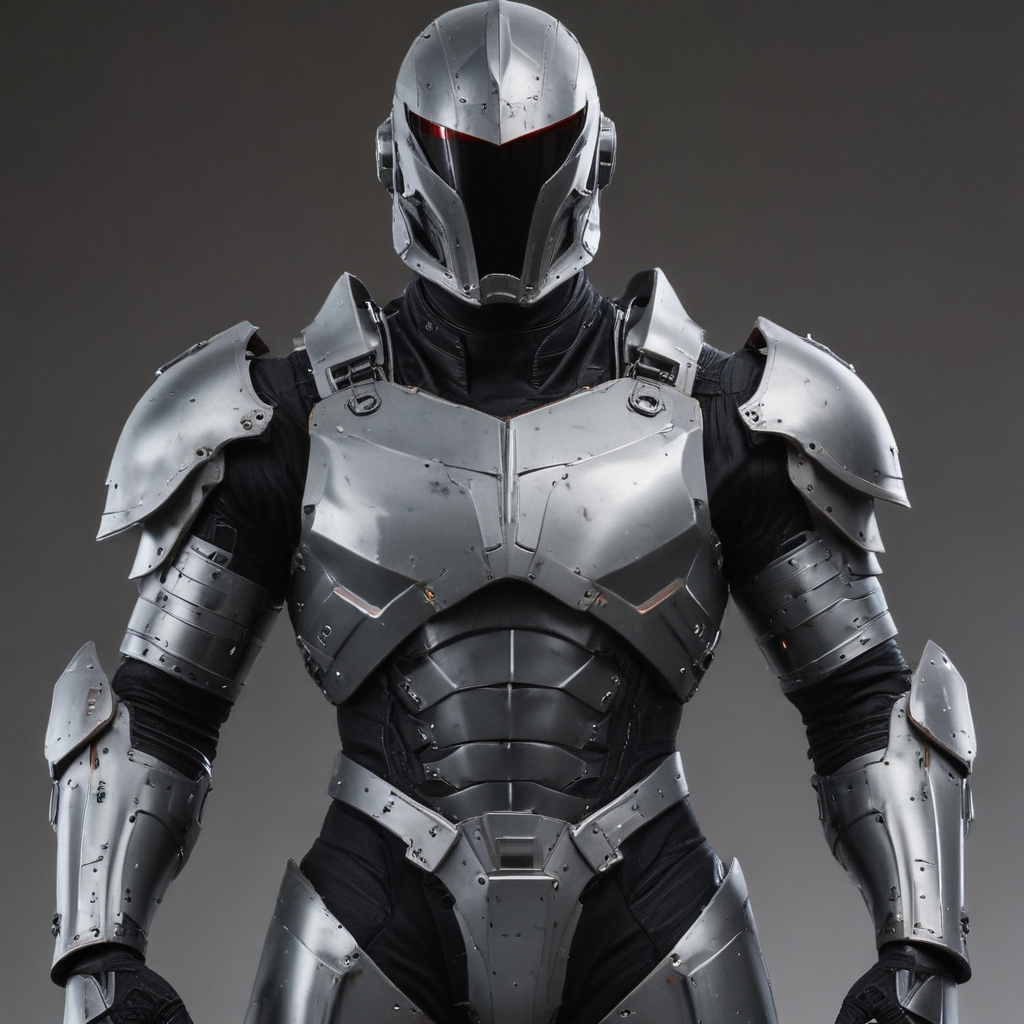 futuristic technology knight armor that is form fitting