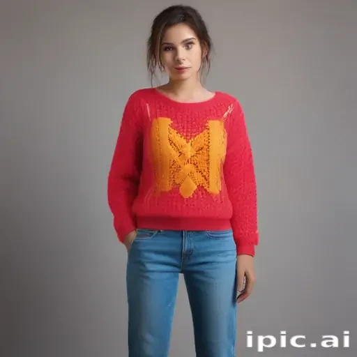 Cozy and Colorful Knit Sweater Featuring Bold Geometric Design and Style