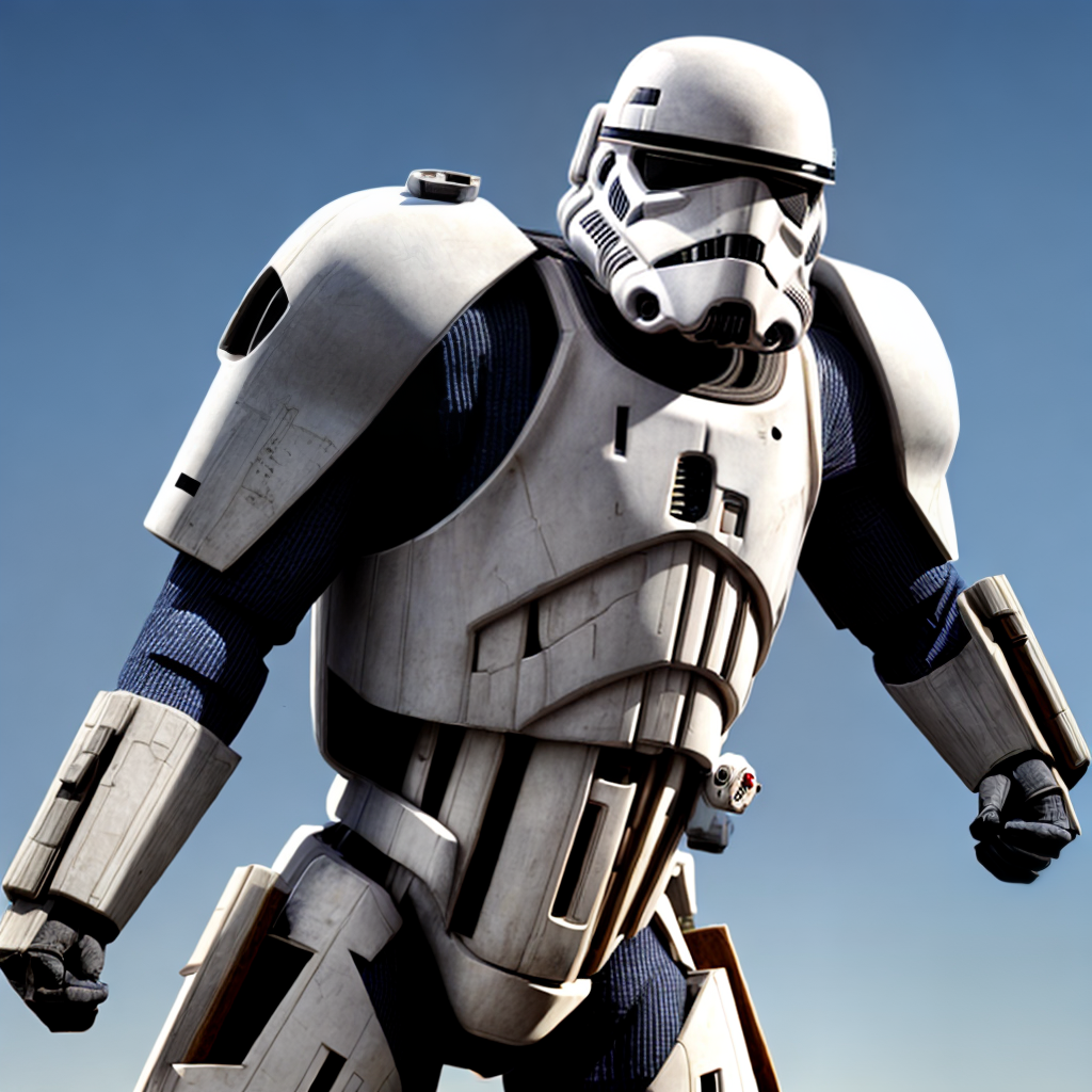 sci-fi, mechanical wolf storm trooper