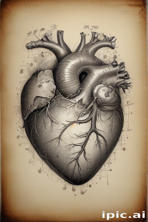 An Artistic Representation of the Human Heart with Intricate Details