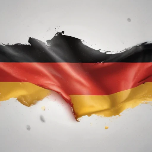 Dynamic Representation of the German Flag with Dramatic Textures and Colors
