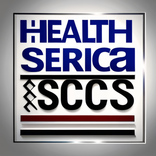 A governmental company logo for health service company with the ...