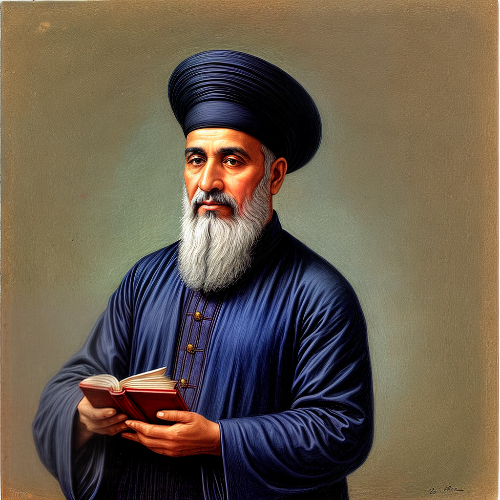 Muslim imam holding a book