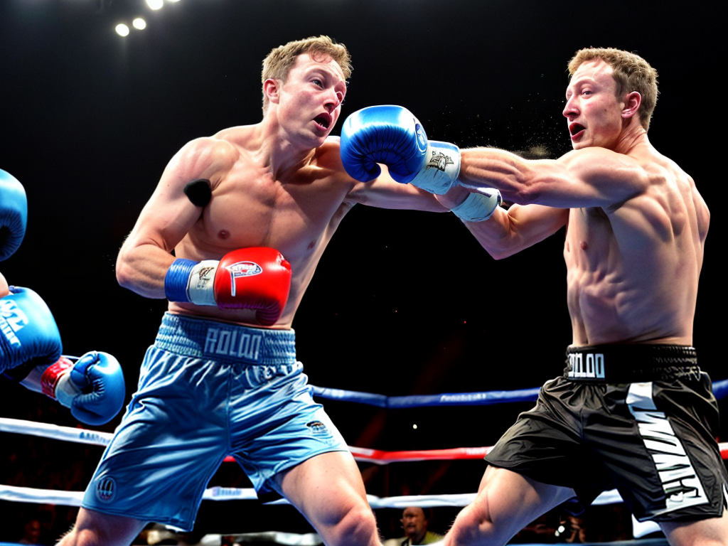 elon musk vs mark zuckerberg boxing, stickman