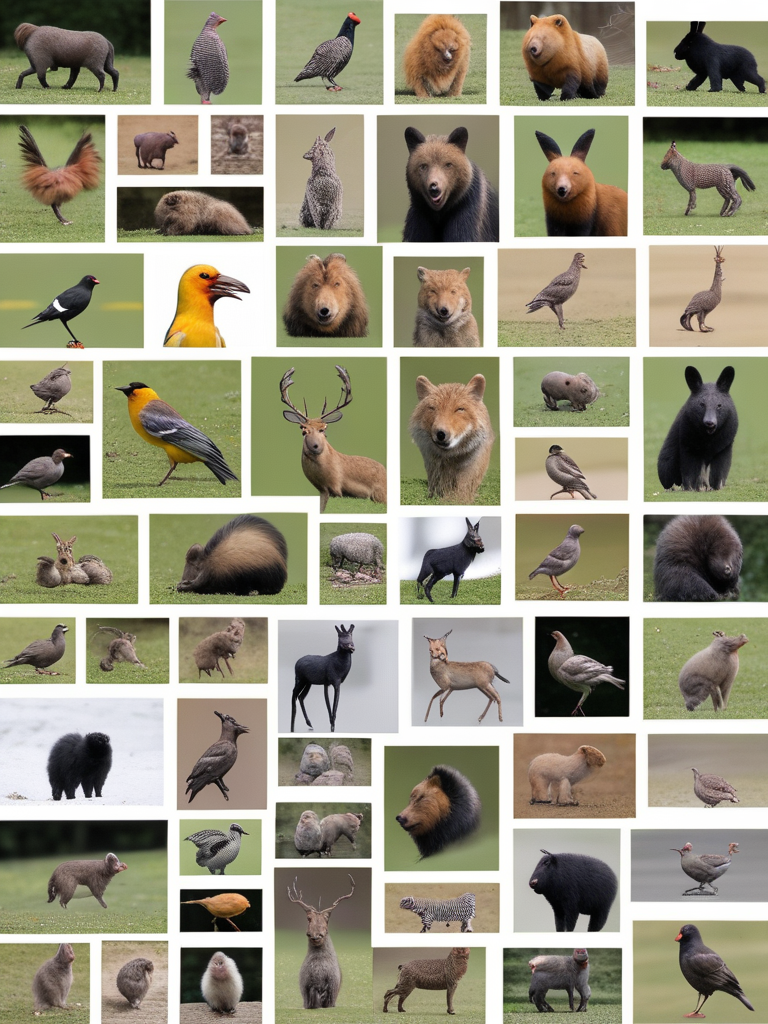 A Diverse Collection of Wildlife Featuring Various Animals in Their ...