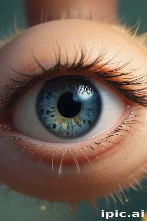 Surreal Close-Up of an Eye with Unique Textures and Colors