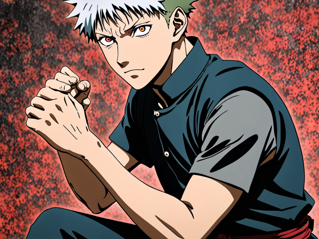 Sataru gojo, beautiful, anime jujutsu kaisen ,art action