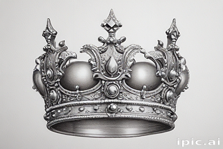 Exquisite Silver Crown Displaying Intricate Design and Regal Elegance