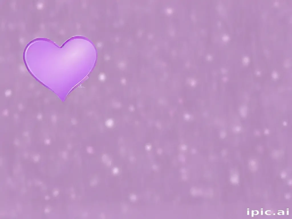 A Beautiful Purple Heart Balloon Floating Against a Soft Purple Background.