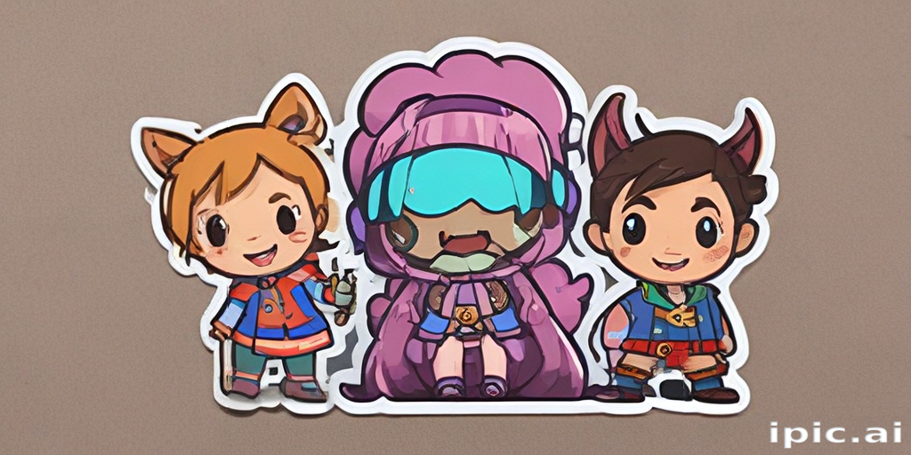 Three Colorful Cartoon Characters with Unique Designs and Playful ...
