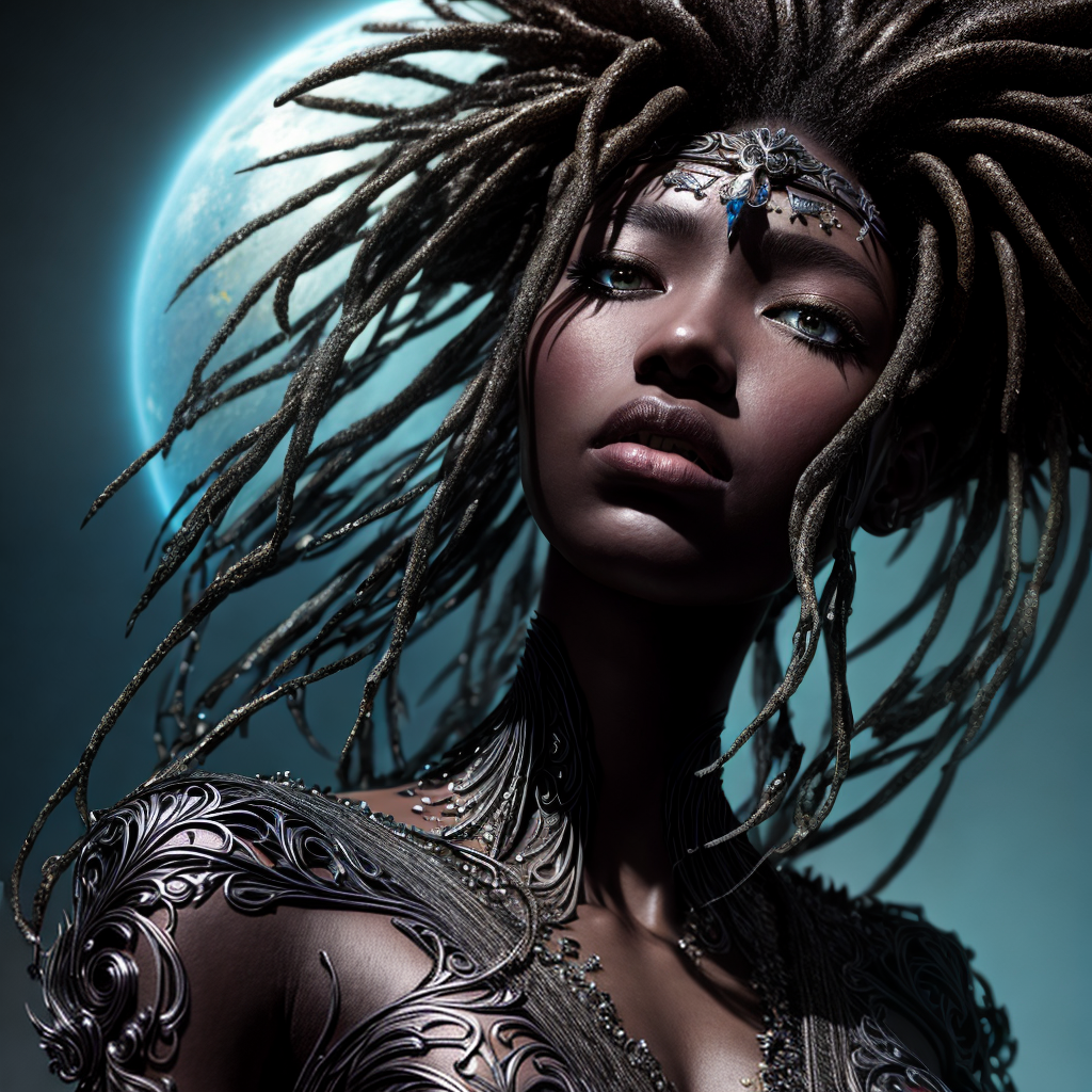 wide angle full figure shot masterpiece of a beautiful dark fantasy ...