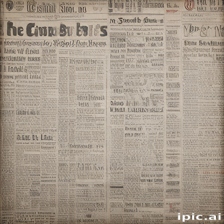Historic Newspaper Front Page Featuring Diverse Articles and Headlines ...