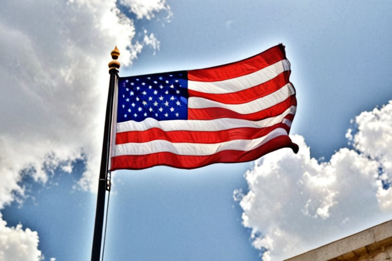 Synagogue American Israel flag