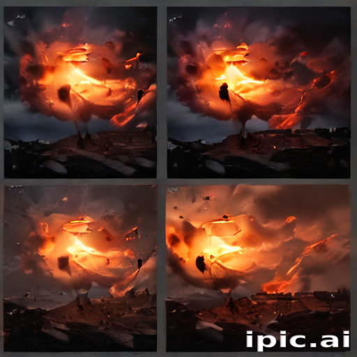 Dynamic Explosion Captured in Four Stunning Frames of Fiery Energy