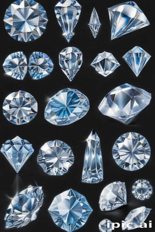 A Stunning Collection of Brilliantly Cut Diamonds in Various Shapes and ...