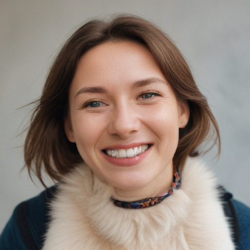 happy human as a dog, smiling, funny, portrait.