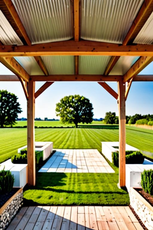 modern style farm yard setting