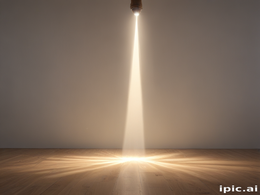 Illuminating the Space: A Beam of Light Casting Shadows on the Floor