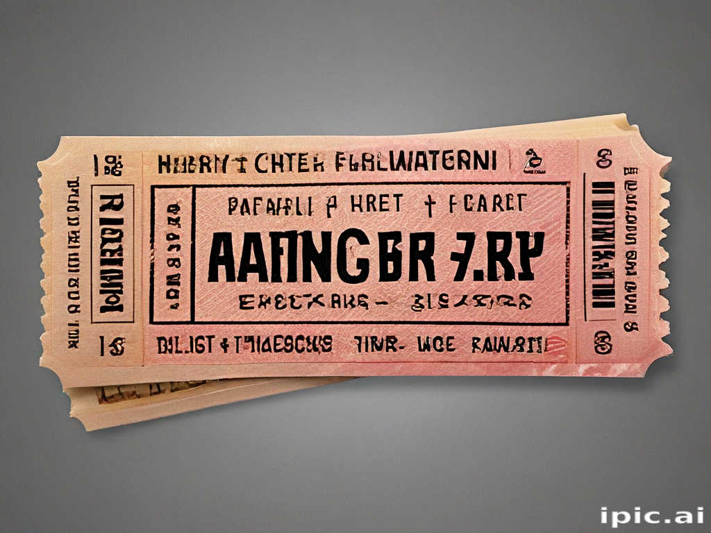 Vintage Ticket Design Featuring Intricate Details and Unique Typography ...