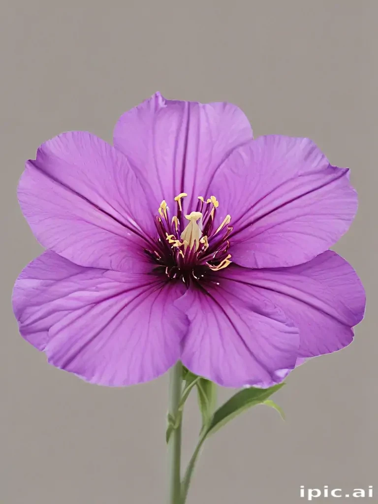 Beautiful Vibrant Purple Flower with Intricate Petals and Center Details