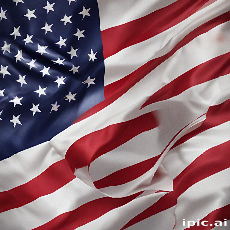 Waving American Flag Symbolizing Freedom and Unity Across the Nation