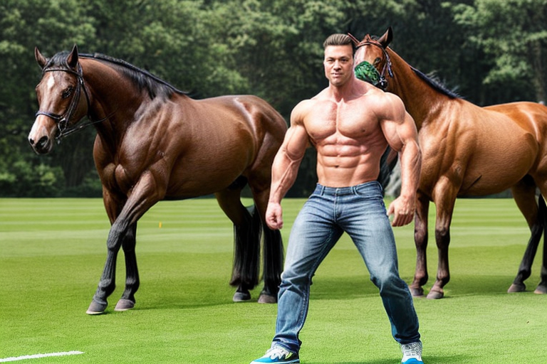 Very Muscular german man