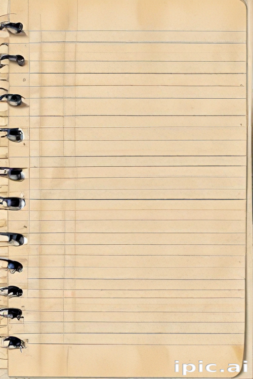 An Empty Notebook Page Ready for Creative Thoughts and Ideas