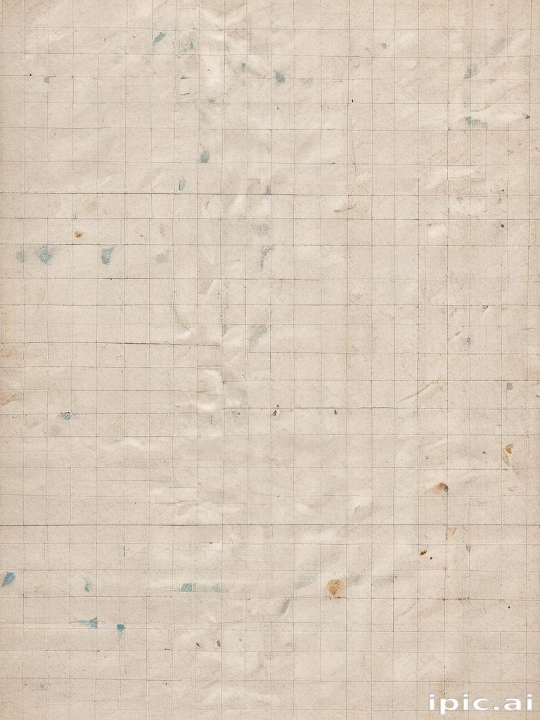 Textured Background of Old Paper with Faint Grid and Stains